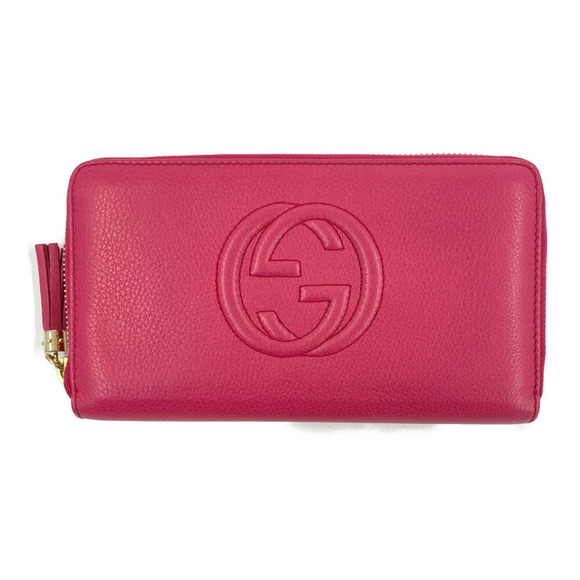Gucci | Bags | Gucci Soho Interlocking Gg Long Wallet Pink | Poshmark